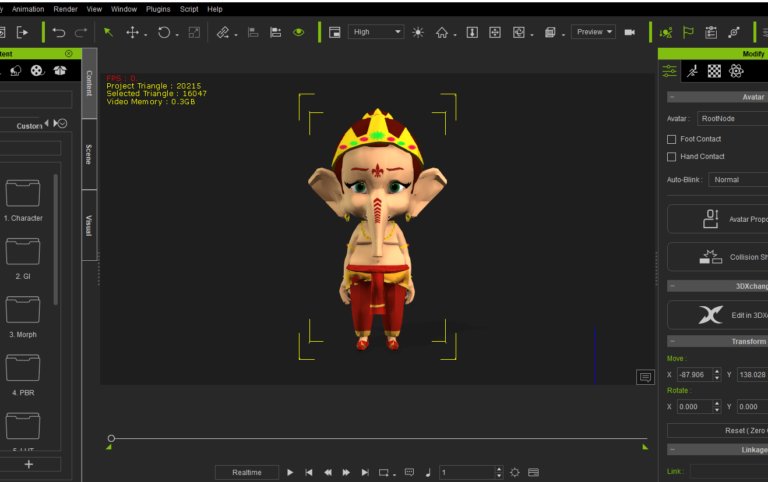 iclone 7 indian God Character -3 - Animation Easy