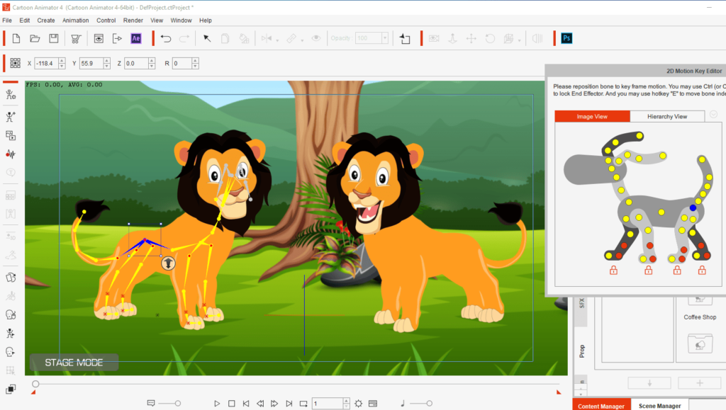 Lion G3 360 Character for Cartoon Animator 4/5 - Animation Easy