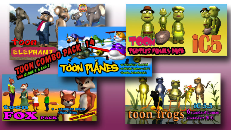 iClone 7/8 Toon Character Combo pack - Animation Easy